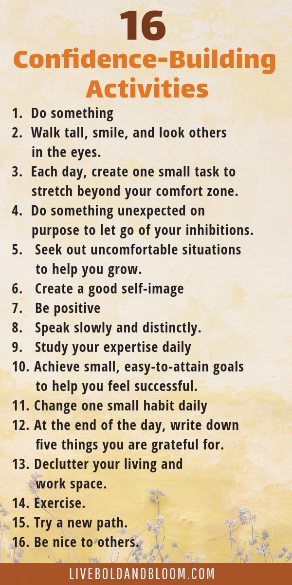 Self Esteem Building Activities